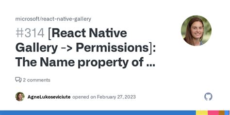 React Native Gallery Permissions The Name Property Of An Element Should Not Contain Names