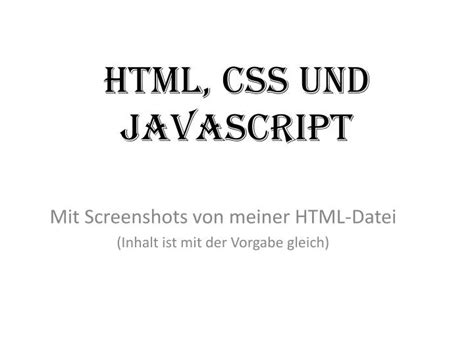 Ppt Html Css Und Javascript Powerpoint Presentation Free Download Id3065724