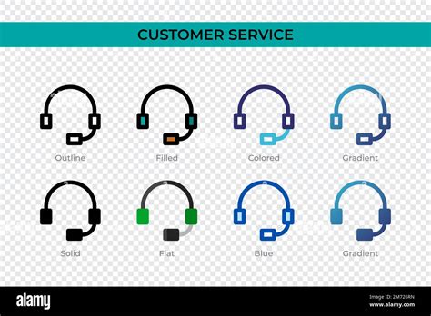 Customer Service Icon In Different Style Customer Service Vector Icons