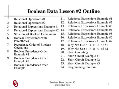 Ppt Boolean Data Lesson 2 Outline Powerpoint Presentation Free