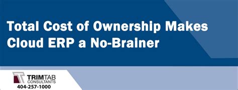 Total Cost Of Ownership Makes Cloud Erp No Brainer Trimtab Consultants