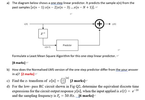 Solved A The Diagram Below Shows A One Step Linear