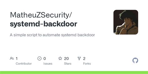 github matheuzsecurity systemd backdoor a simple script to automate