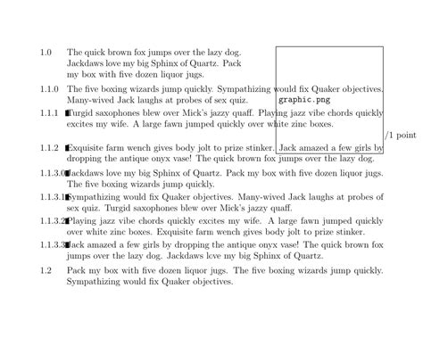 Tricky Problem With Embedding Graphics Next To Text In An Exam Possibly Using Paracol Tex