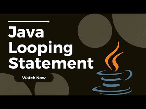 Java LOOPING Statement YouTube
