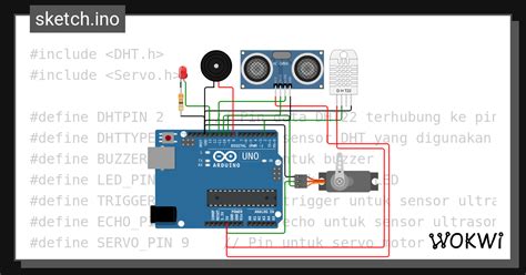 Servo Ultrasonik Copy Wokwi ESP STM Arduino Simulator