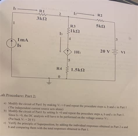 solved lab procedure part 1 a for the circuit show in the