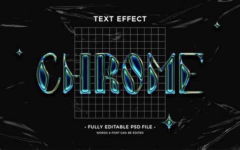 Premium Psd Chrome Text Effect