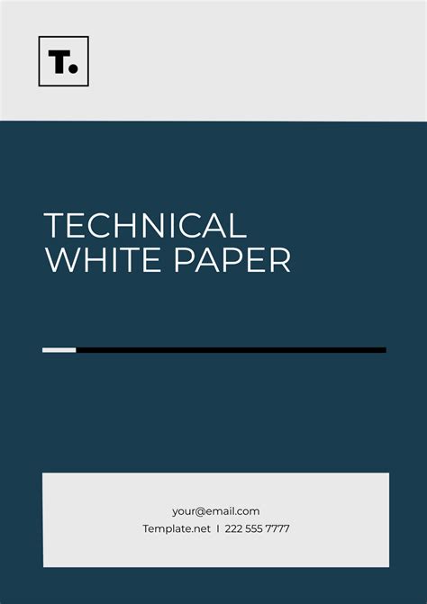 Free Technical White Paper Template To Edit Online