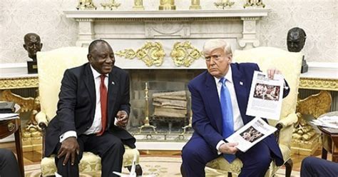 트럼프식 ‘모욕 외교…남아공 대통령에게 “백인 학살 말라”