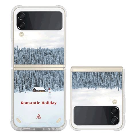 충격보호 아띠레 로맨틱윈터 갤럭시 Z플립 제트플립 지플립 3 4 에어쿠션 투명 젤리 하드 범퍼 핸드폰케이스 겨울 에이블리