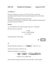 Problem Set Solutions Pdf CHE S Problem Set Solutions January Problem