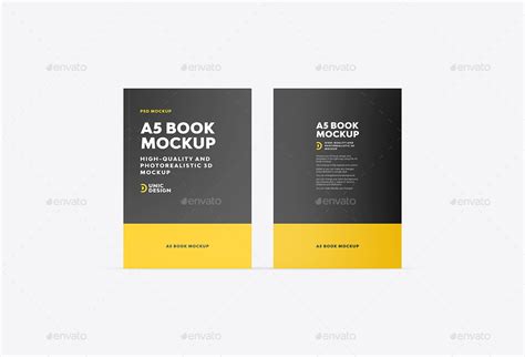 A5 Book Mockup Graphics Graphicriver