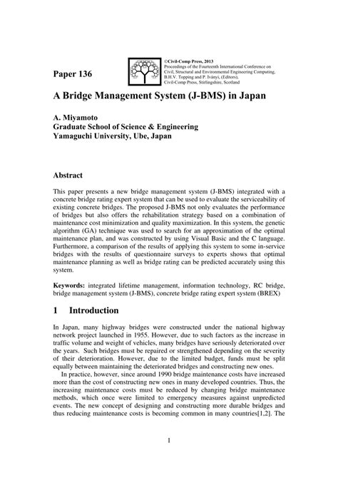 Pdf A Bridge Management System J Bms In Japan