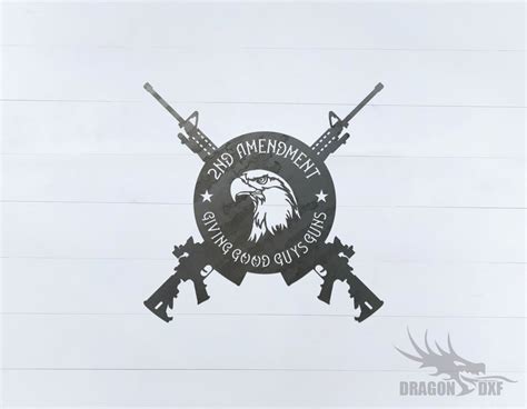 2nd Amendment Sign 39 Dxf Download — Dragondxf