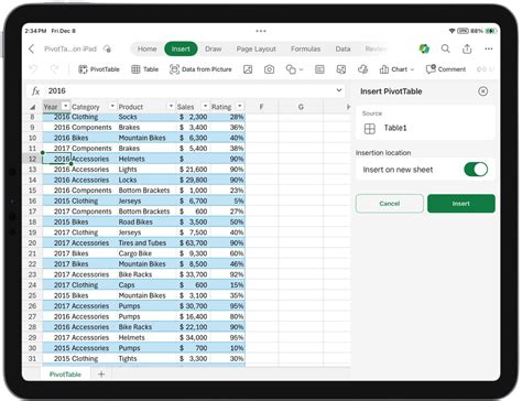 Excel Auf Dem Ipad Unterstützt Jetzt Pivot Tabellen Dr Windows