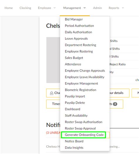 How Do I Generate An Onboarding Code For A New Employee Humanforce