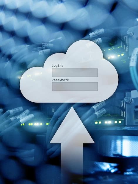 premium photo cloud storage data access login and password request