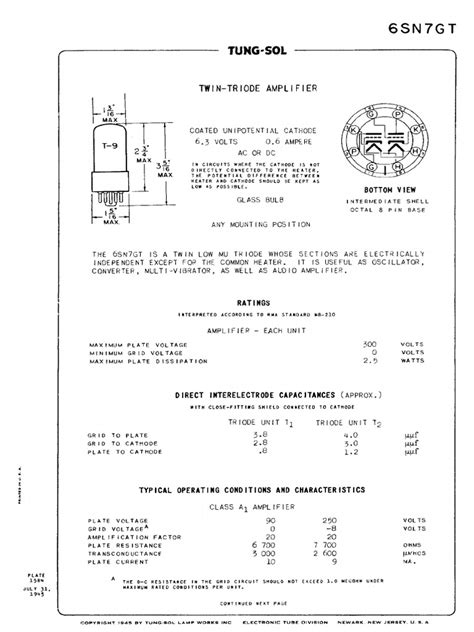 6sn7gt Tube Pdf