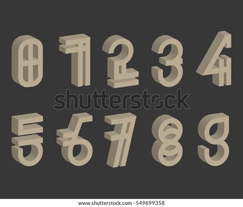 Numbers Set Logos Formed By 3d 스톡 벡터로열티 프리 549699358 Shutterstock