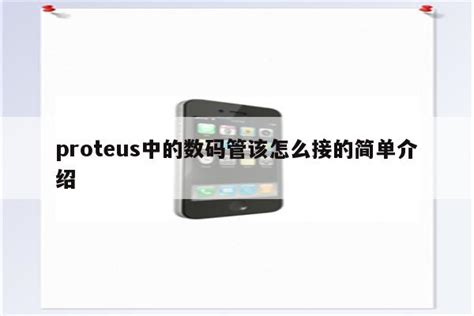 Proteus中的数码管该怎么接的简单介绍 Proteus相关 Proteus8软件proteus软件