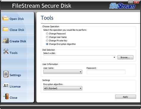 filestream secure disk download