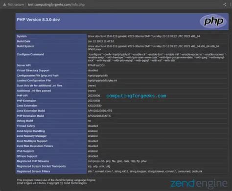 Build And Install Php 87 On Ubuntu 1804 Bionic Beaver