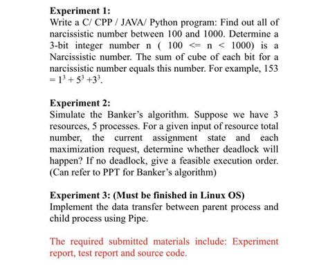 Solved Experiment Write A C CPP JAVA Python Program Chegg