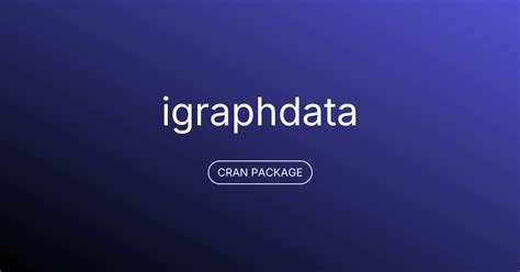 igraphdata a collection of network data sets for the igraph package