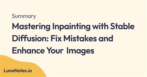 Mastering Inpainting with Stable Diffusion: Fix Mistakes and Enhance ...
