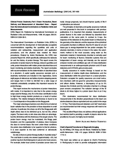 Pdf Clinical Proton Dosimetry Part I Beam Production Beam Delivery