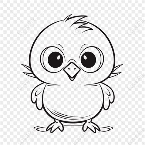 만화 귀여운 새 개요 스케치 드로잉이 있는 흰색 색칠 페이지 벡터개요 예술선 그리기 Png 일러스트 무료 다운로드 Lovepik