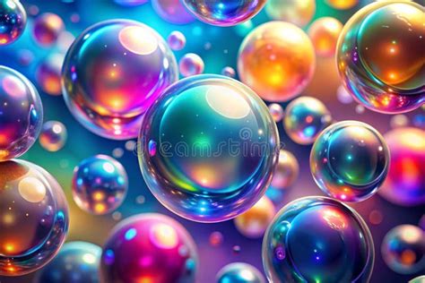 Vibrant Iridescent Orbs Abstract Background Stock Illustration Illustration Of Bright Glow
