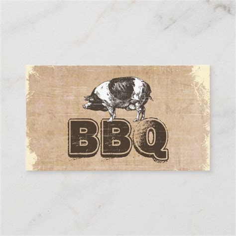 Vintage Bbq Pork Business Card Zazzle