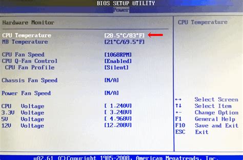 Как узнать температуру процессора