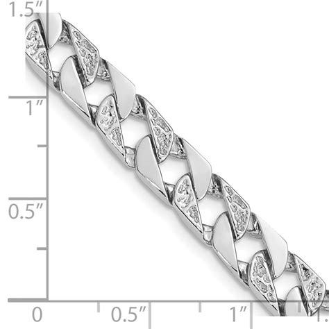 Solid 14k White Gold 20 Inch 75mm Hand Polished Fancy Link With Fancy