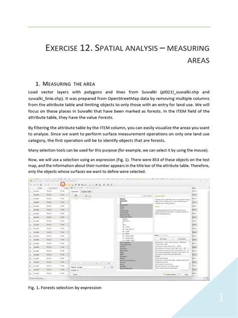 Exercise 12 Measuring Area In Qgis Pdf Area Statistics