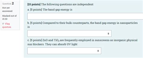 Solved 15 Points The Following Questions Are Independent Chegg Com