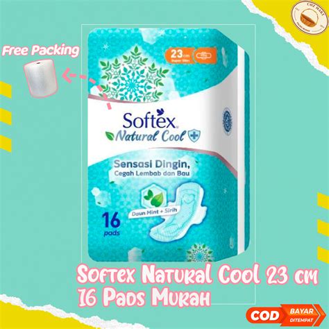 Jual Softex Natural Cool Super Slim Wing 23cm 16 Pads Shopee Indonesia