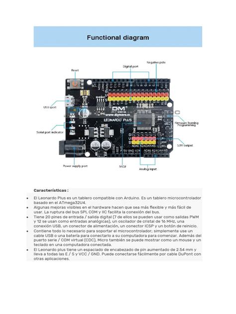 Características Arduino Leonardo Plus Pdf