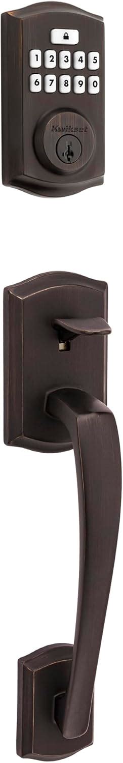 Kwikset Smartcode 260 Keyless Electronic Keypad Deadbolt With Prescott Entry Handleset Microban