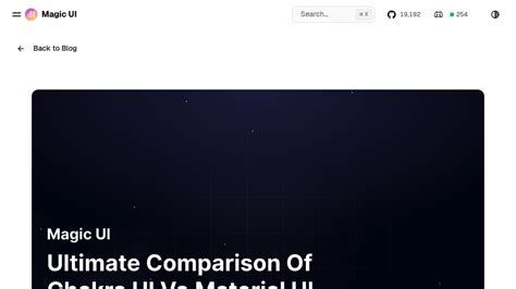 Ultimate Comparison Of Chakra Ui Vs Material Ui Magic Ui