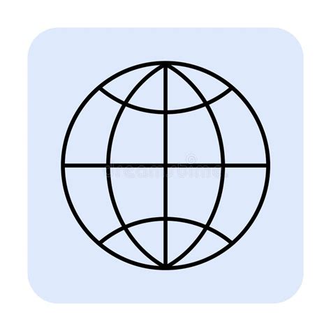 Simplified Globe Symbol Representing Global Connectivity And International Networking Stock