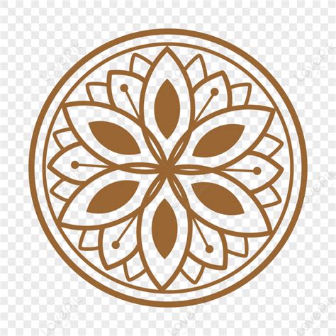 한국 전통 문양 장식 갈색 원형 문양 전통 일러스트 한국 일러스트대한민국한국 패턴 Png 일러스트 무료 다운로드 Lovepik