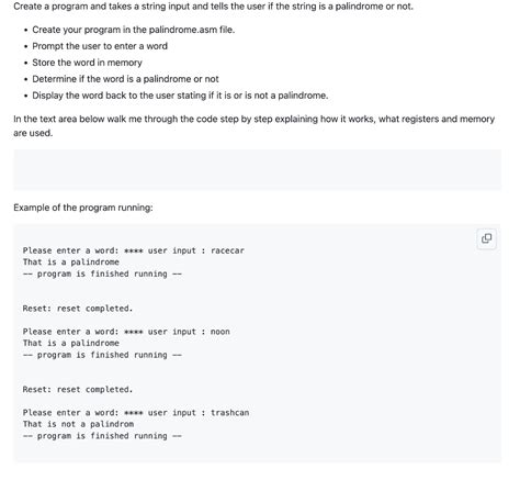 Solved Create A Program And Takes A String Input And Tells Chegg