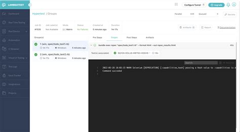 GitHub LambdaTest Ruby HyperExecute Sample Demonstration Of Ruby Selenium Testing On