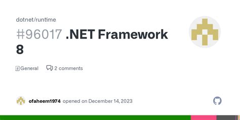 Net Framework 8 · Dotnet Runtime · Discussion 96017 · Github