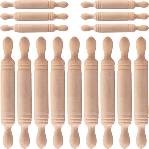 롤링 핀 공예 나무 계단식 트레이 장식 양각 미니어처 액세서리 소나무 클레이 도구 어린이 30 개 Aliexpress