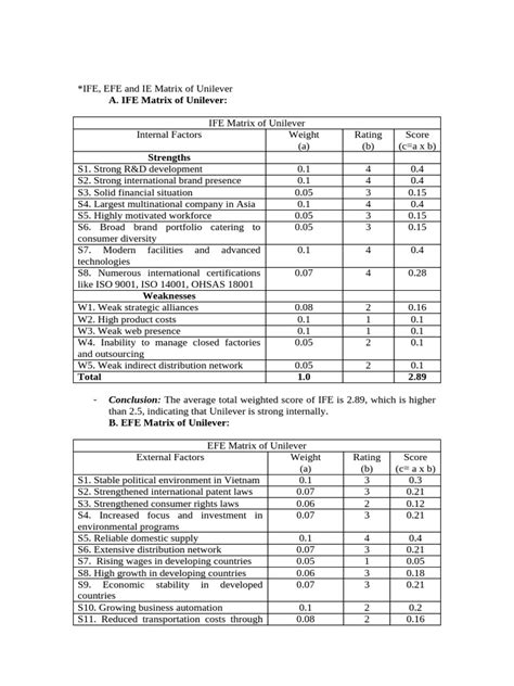 Ie Matrix Pdf Economies Business