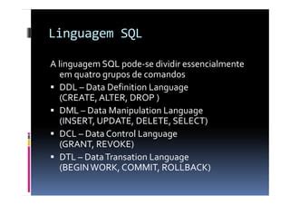 Linguagem Sql PPT